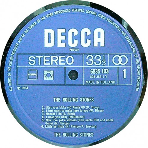 ROLLING STONES The Rolling Stones (Decca 6835 103) Holland 70's reissue LP of 1st album 1964